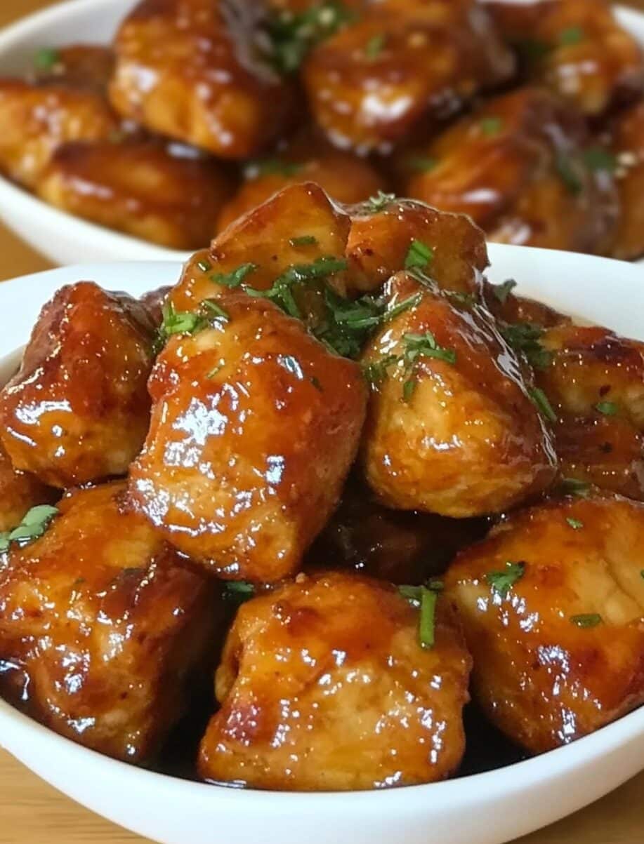 Honey Garlic Chicken Bites - Sophia Recipes