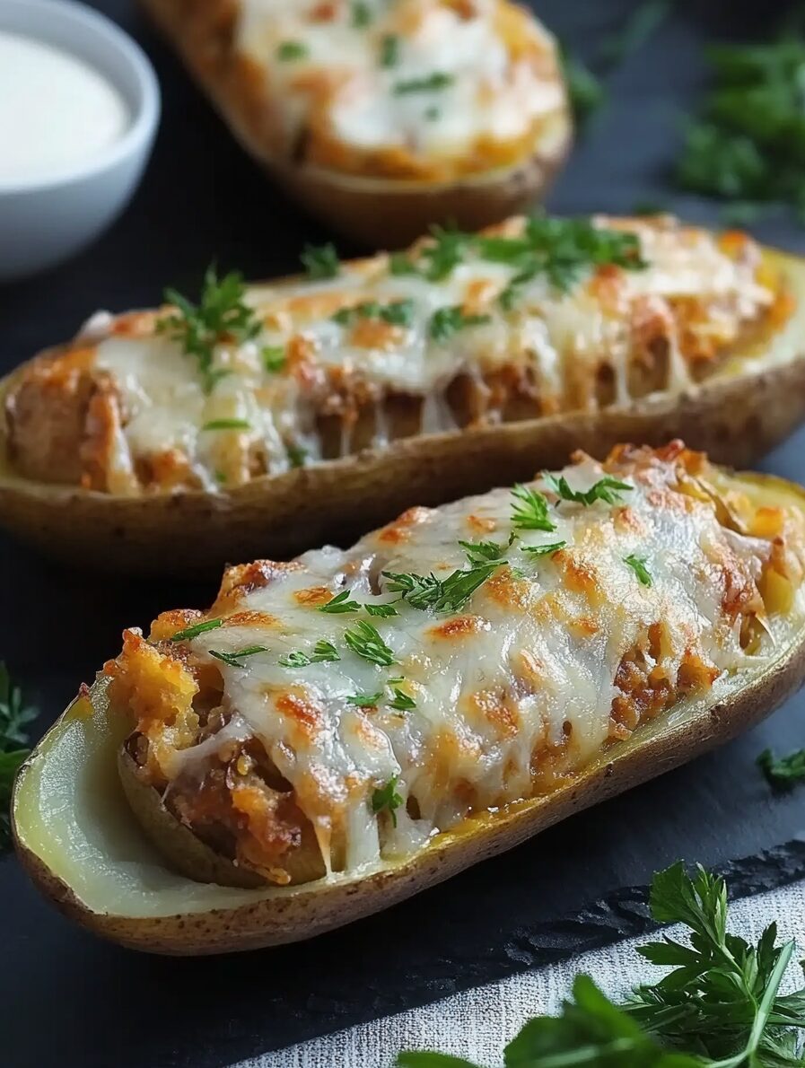 Stuffed Potato Boats - Sophia Recipes