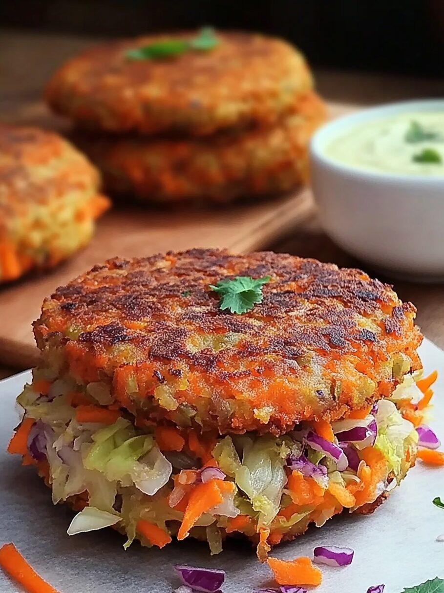 Fresh Cabbage and Carrot Patties - Sophia Recipes