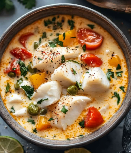 Creamy Coconut White Fish Stew - Sophia Recipes