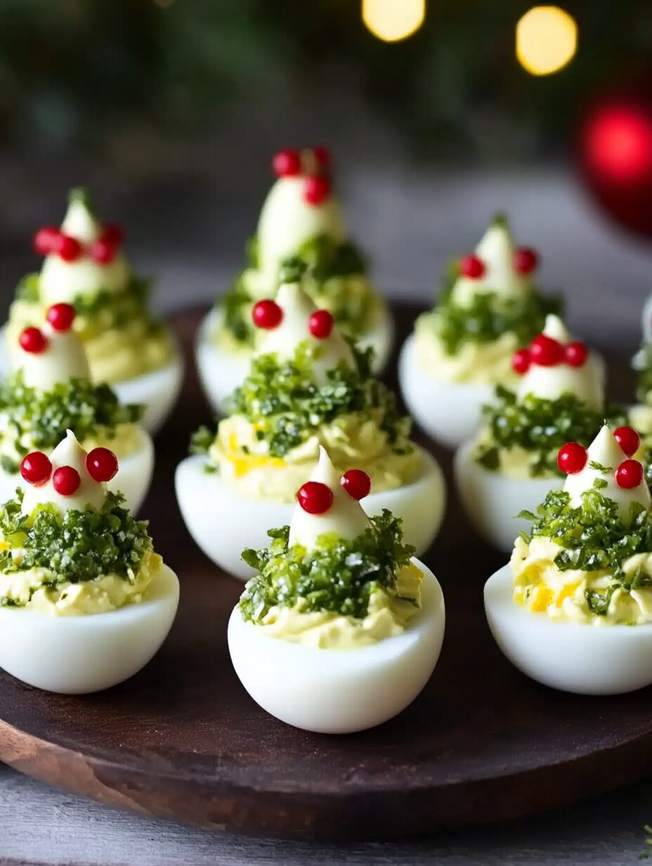 Deviled Egg Christmas Trees - Sophia Recipes