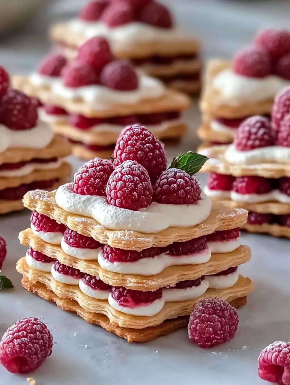 Raspberry Mille-Feuille Cookies - Sophia Recipes