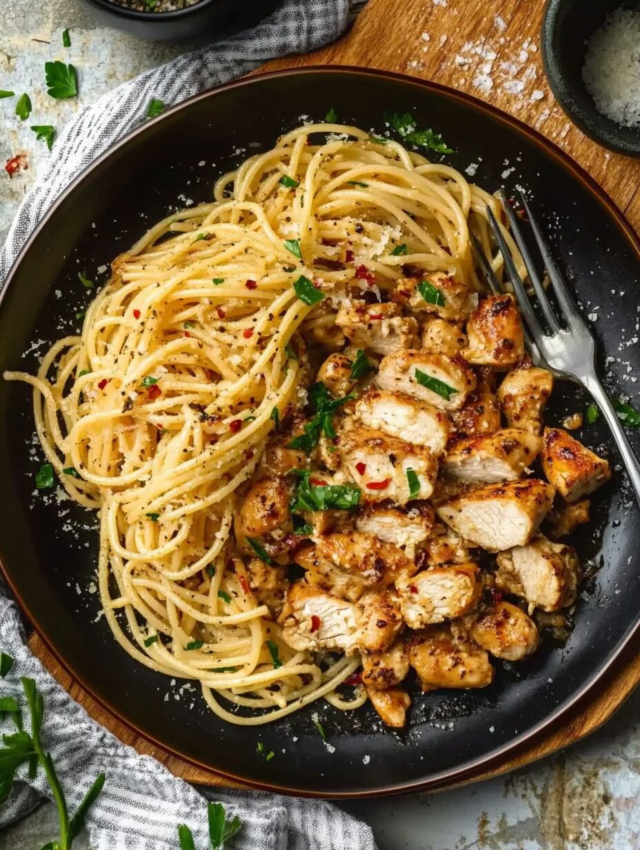 Garlic Butter Chicken Pasta - Sophia Recipes