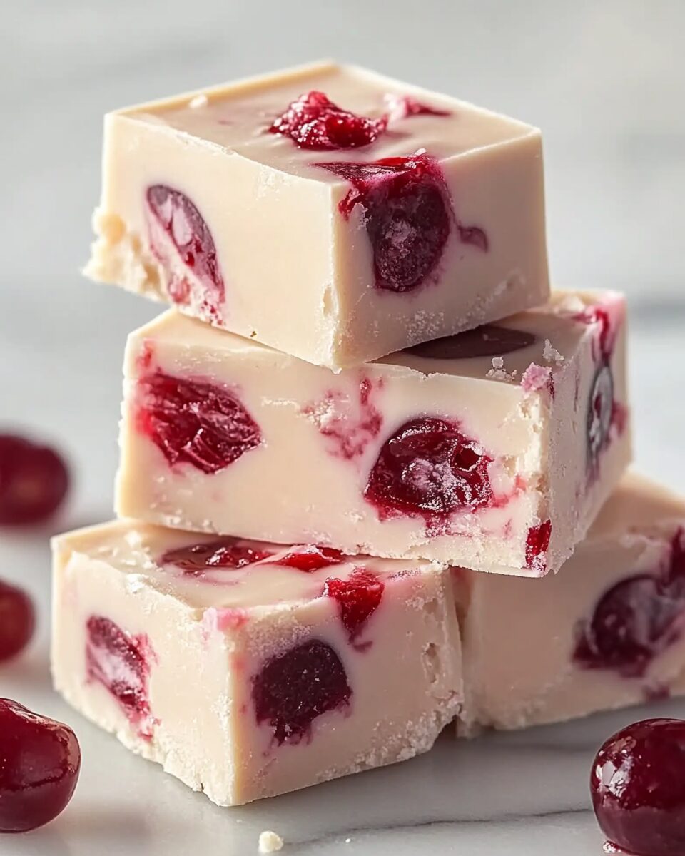 Maraschino Cherry White Chocolate Fudge - Sophia Recipes