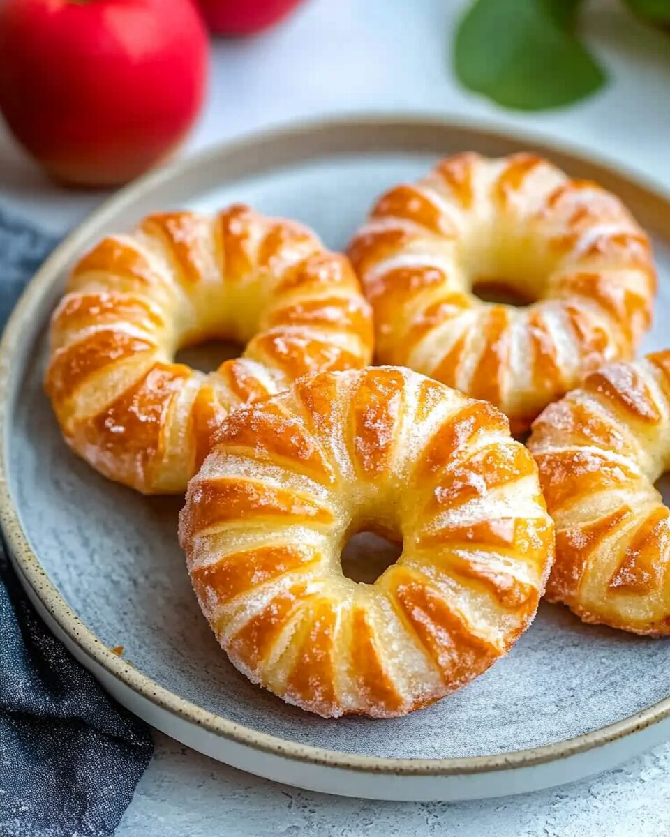 Puff Pastry Apple Donuts - Sophia Recipes