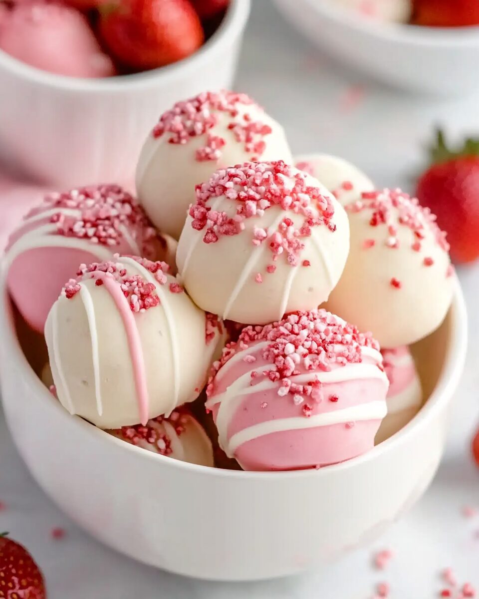 Strawberry Cake Truffles - Sophia Recipes