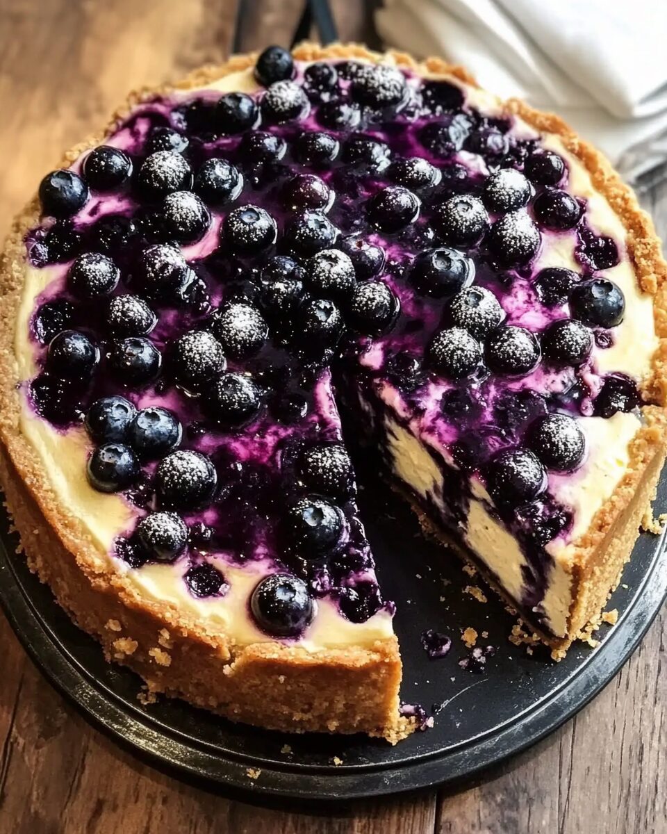 Blueberry Basque Cheesecake - Sophia Recipes