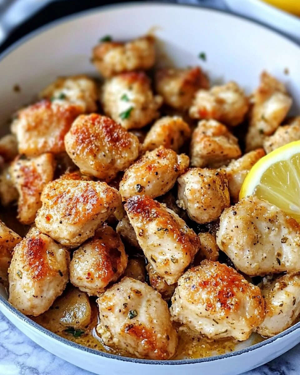 Healthy Garlic Lemon Chicken Bites - Sophia Recipes