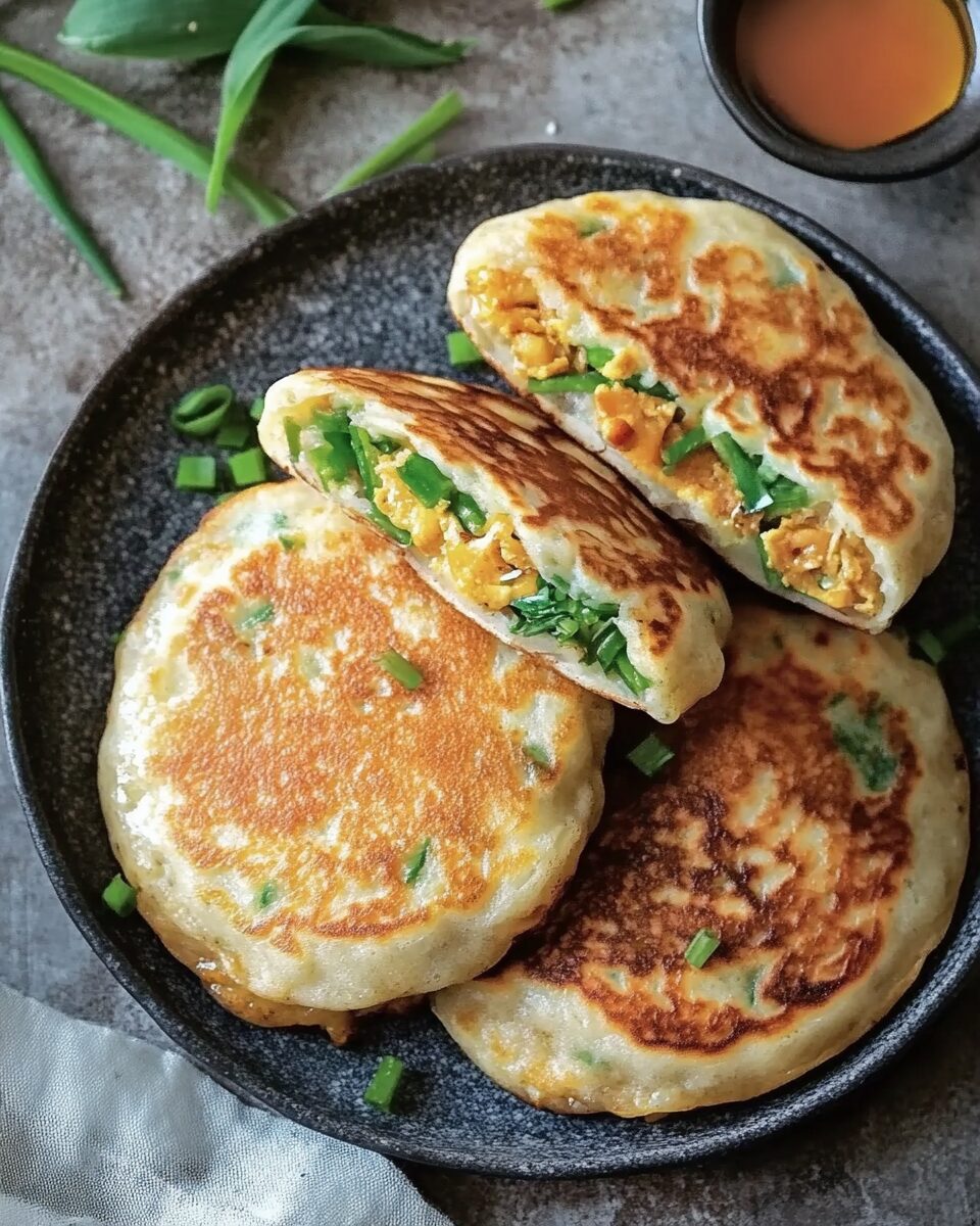 Chinese-Style Savoury Stuffed Breakfast Pancakes - Sophia Recipes