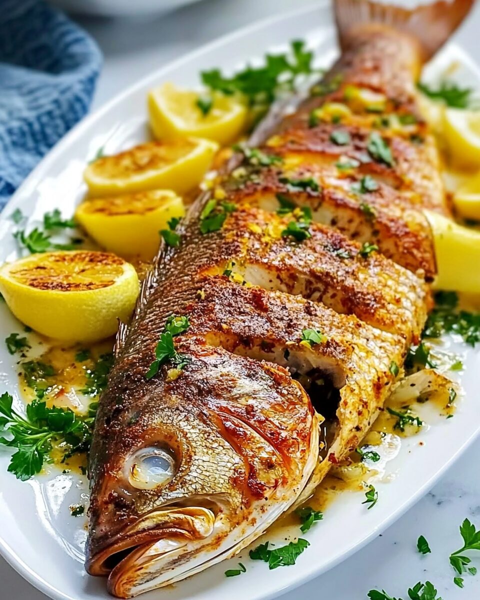 Oven-Baked Whole Snapper - Sophia Recipes