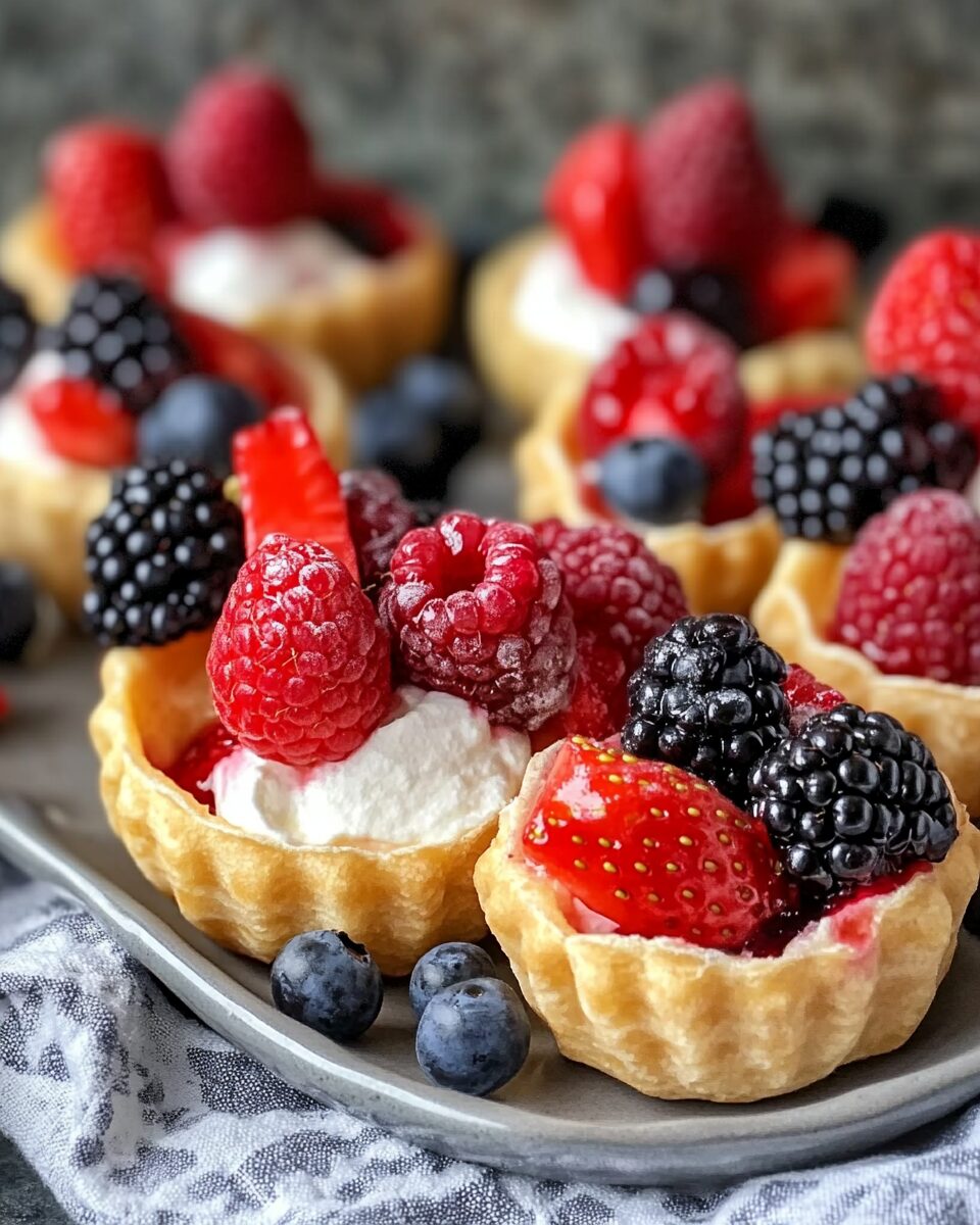 Balsamic Berry Dessert Shells - Sophia Recipes