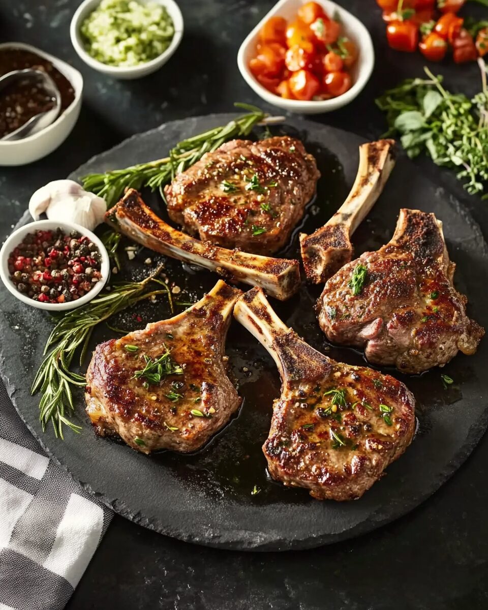 Rosemary Garlic Lamb Cutlets - Sophia Recipes