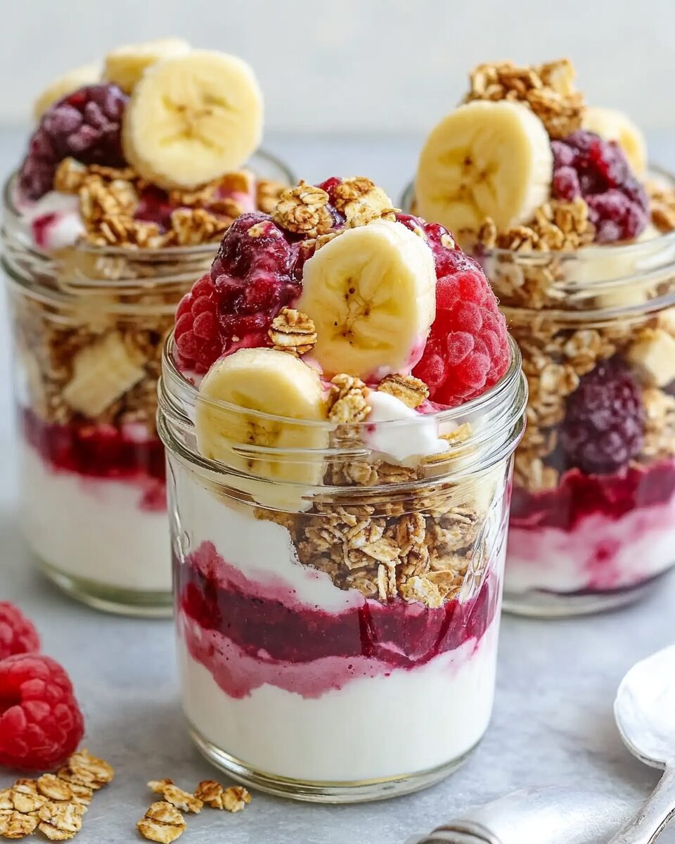 Banana Split Breakfast Jars - Sophia Recipes