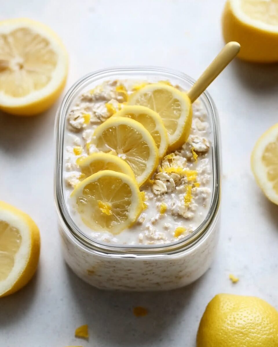 Lemon Cheesecake Overnight Oats - Sophia Recipes
