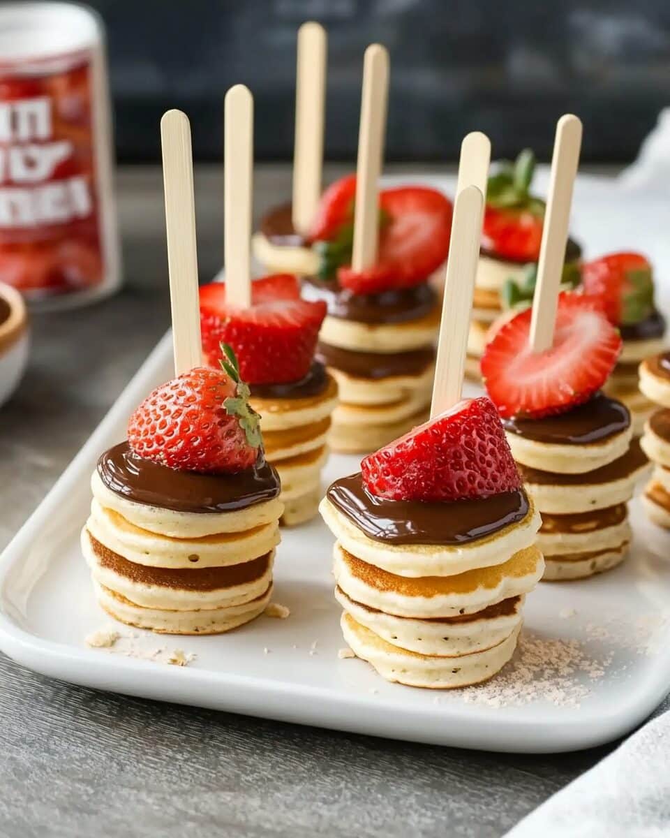 Gluten-Free Mini Pancake Skewers - Sophia Recipes