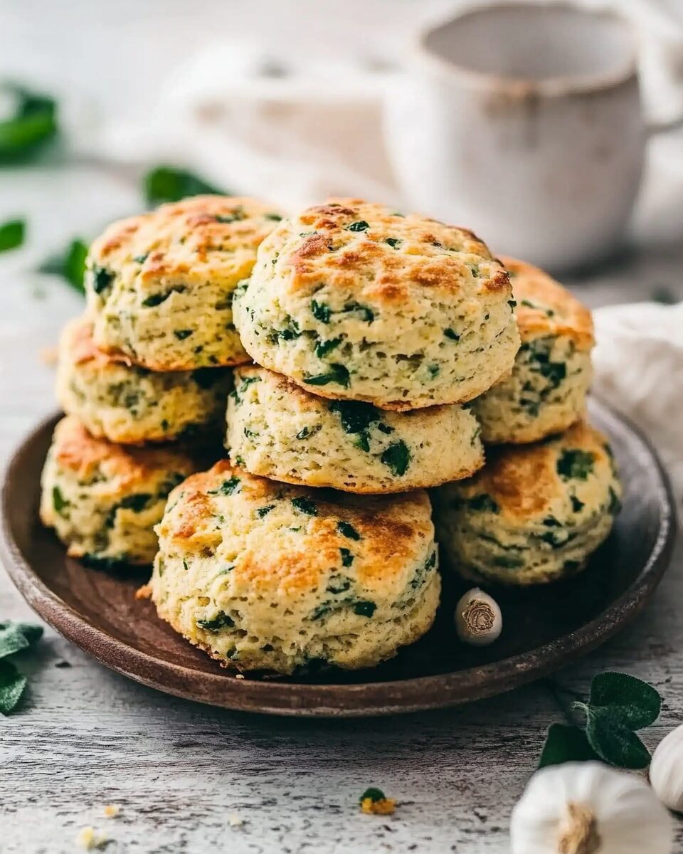 Wild garlic vegan scones - Sophia Recipes