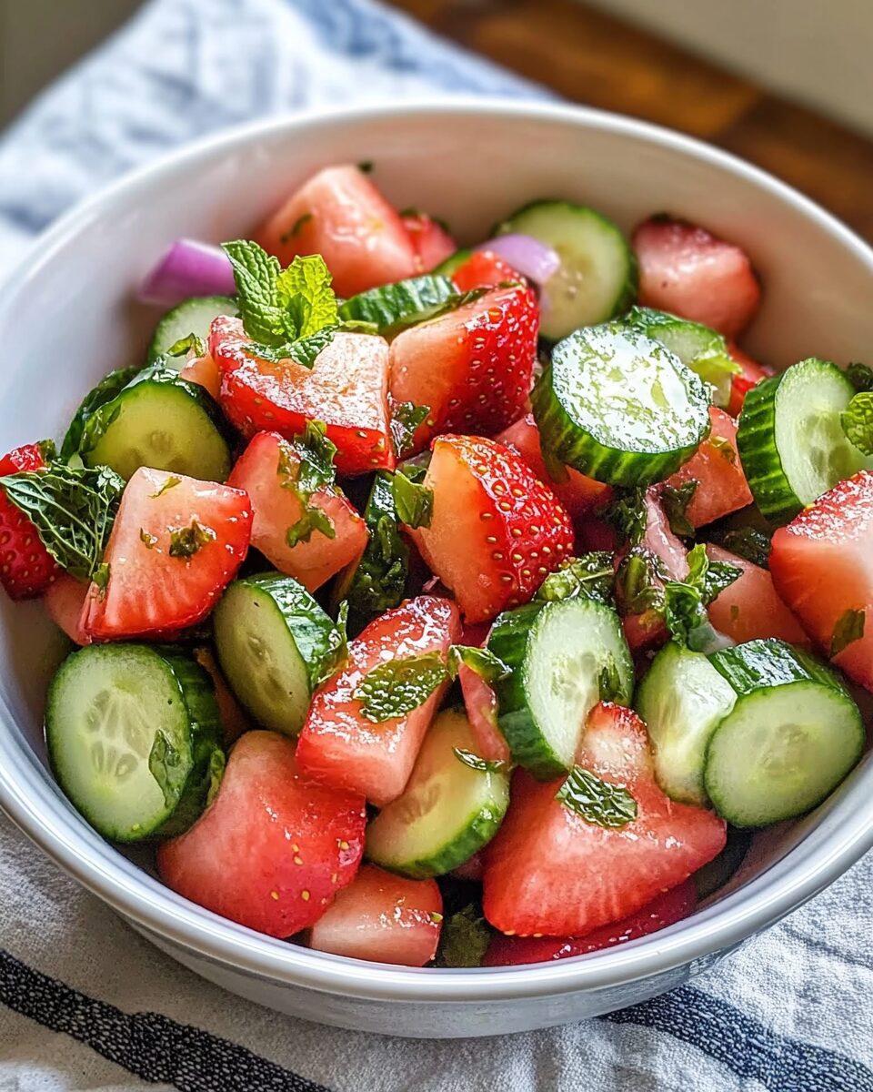 Cucumber Strawberry Salad - Sophia Recipes