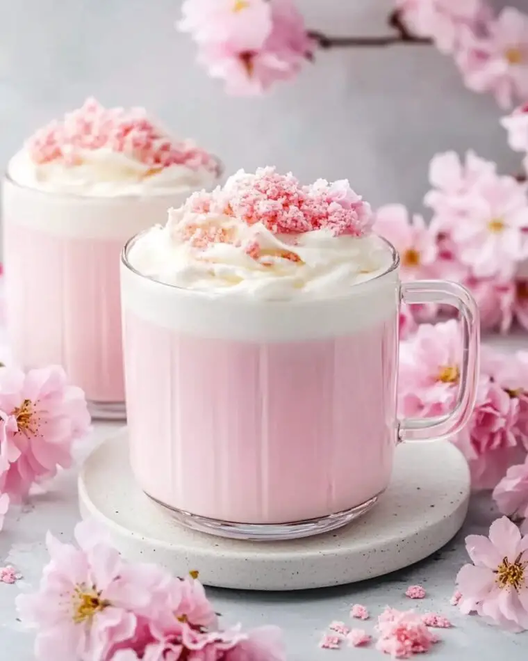Sakura Latte - Sophia Recipes