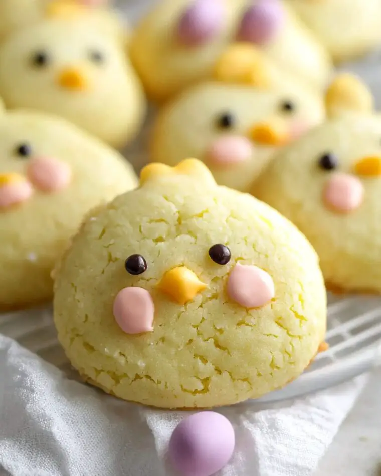 Chick-Shaped Lemon Cookies - Sophia Recipes