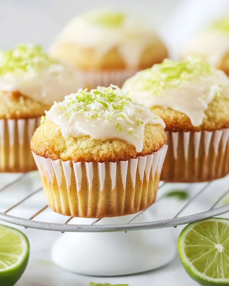 Glazed Coconut Lime Cupcakes - Sophia Recipes