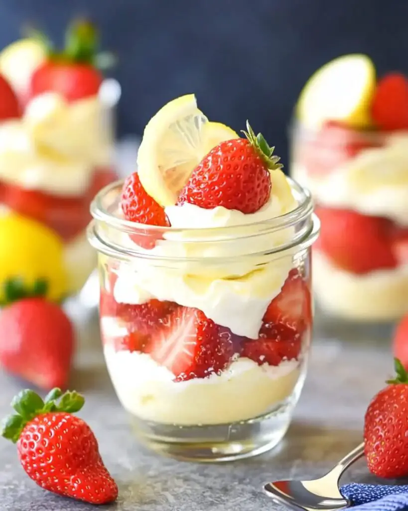 Summer Strawberry Trifles with Lemon Mascarpone Cream - Sophia Recipes