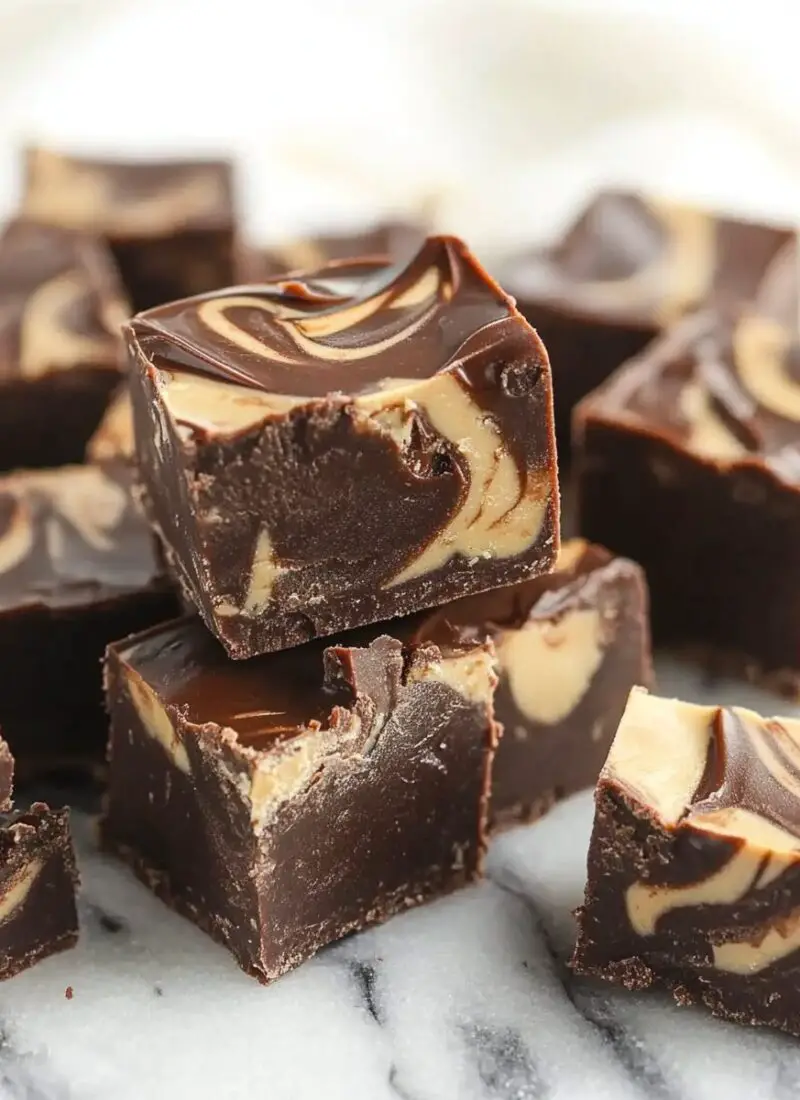 Peanut Butter Swirl Fudge - Sophia Recipes