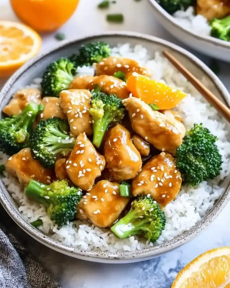 Slow Cooker Orange Chicken and Broccoli - Sophia Recipes