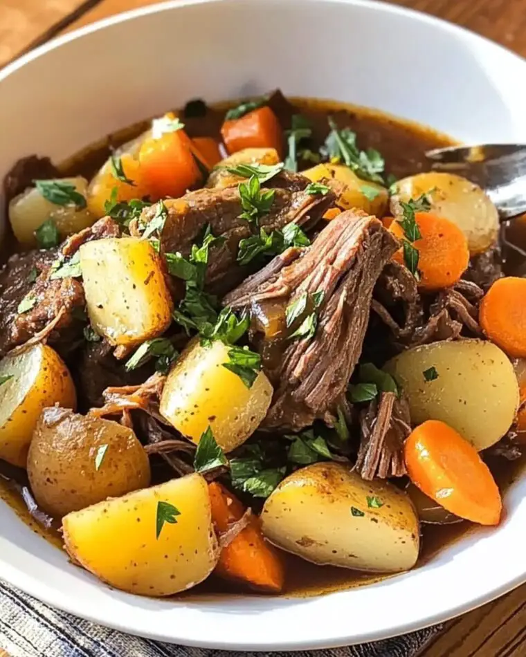 Classic Pot Roast with Potatoes and Carrots - Sophia Recipes