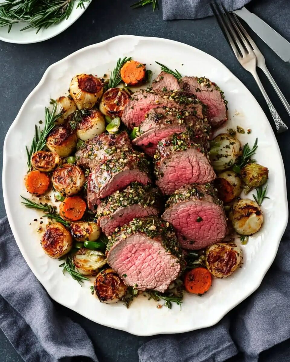 Garlic Herbed Beef Tenderloin - Sophia Recipes
