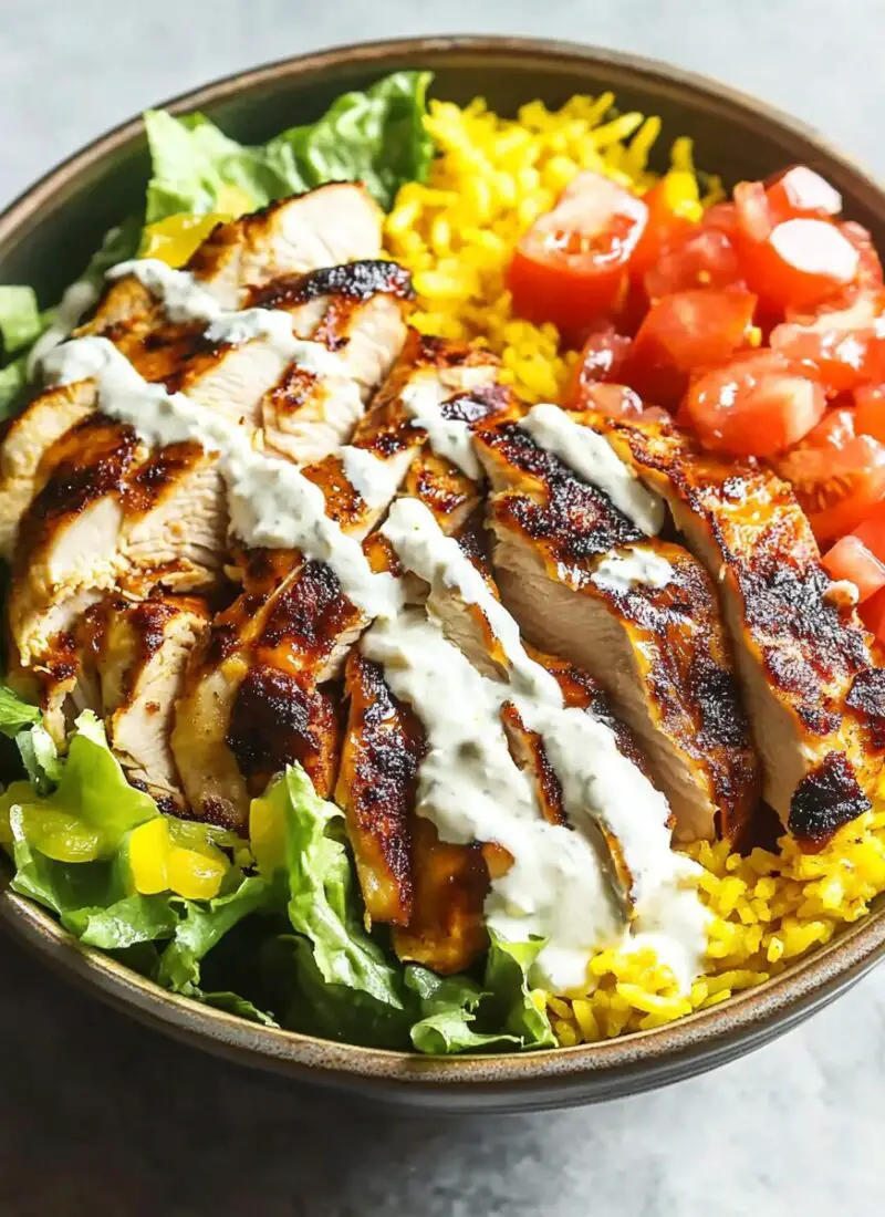 Halal Cart-Style Chicken Over Rice - Sophia Recipes
