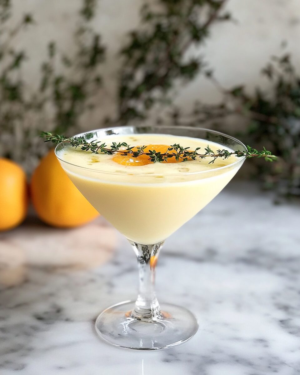 Creamy Olive Oil Thyme Citrus Cooler - Sophia Recipes