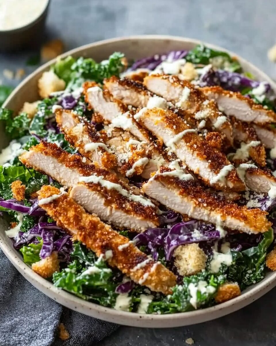 Crispy Chicken Caesar Salad - Sophia Recipes