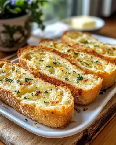 Easy Homemade Garlic Bread with Sliced Bread - Sophia Recipes