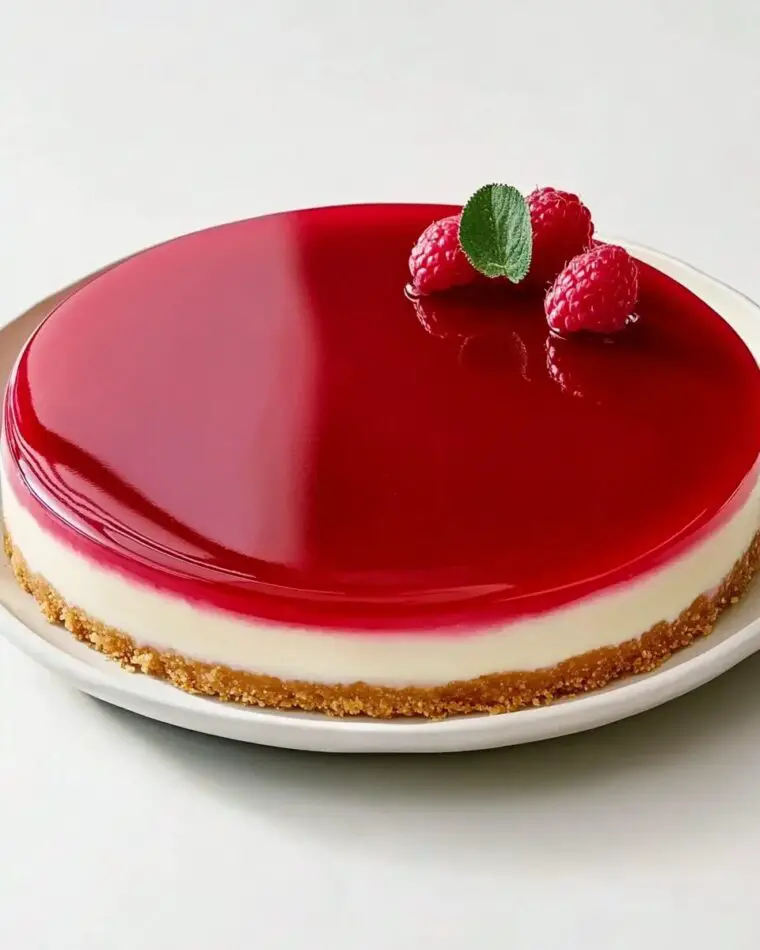 Glazed Raspberry Cheesecake - Sophia Recipes