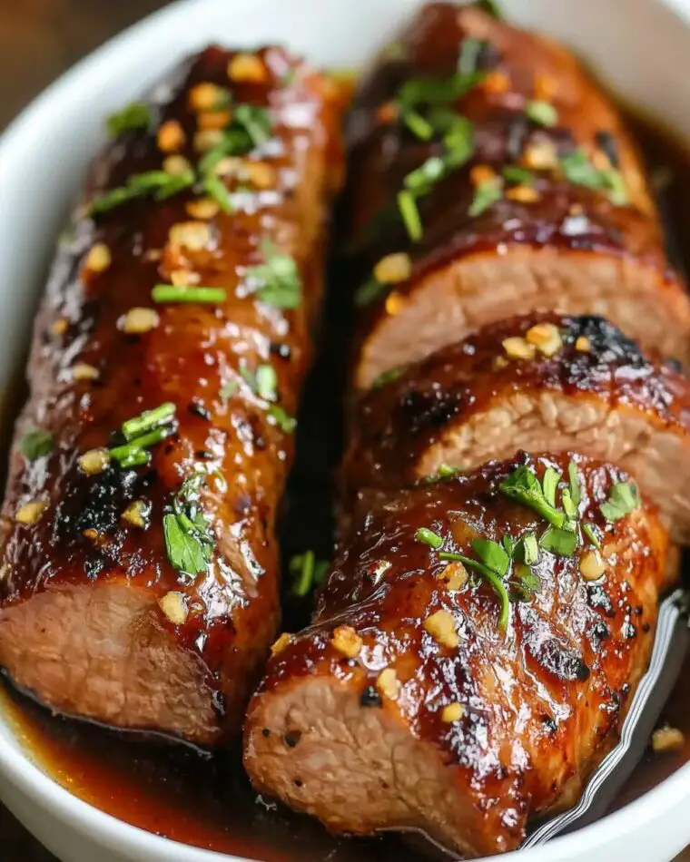Honey Garlic Pork Tenderloin - Sophia Recipes
