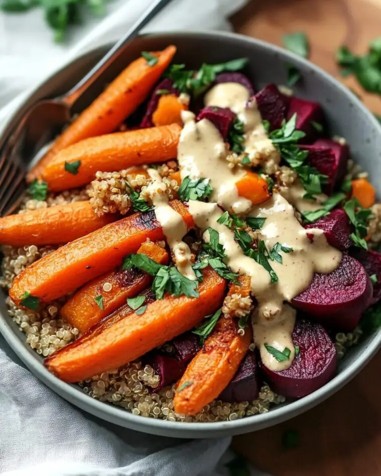 Quinoa & Roasted Spring Vegetable Bowl - Sophia Recipes