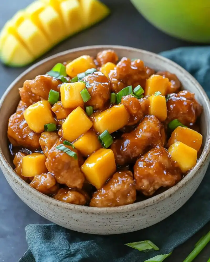 Chinese Style Mango Chicken Stir Fry - Sophia Recipes