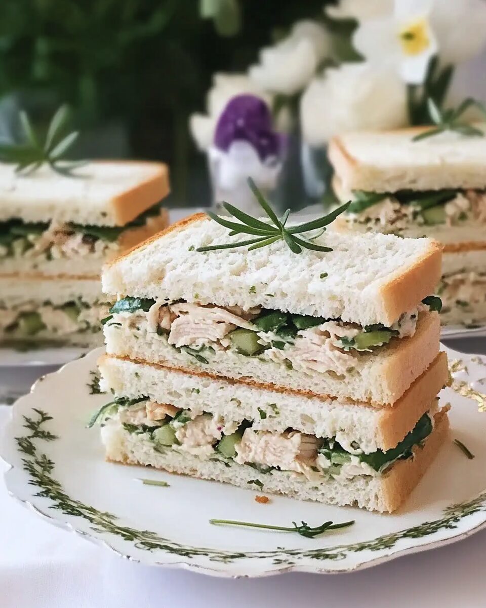 Herbed Chicken Salad Tea Sandwiches - Sophia Recipes