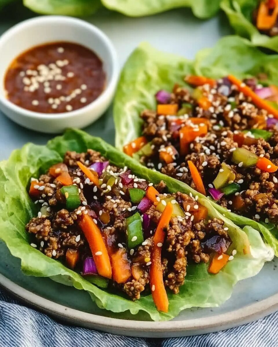 Asian-Style Ground Beef Lettuce Wraps - Sophia Recipes