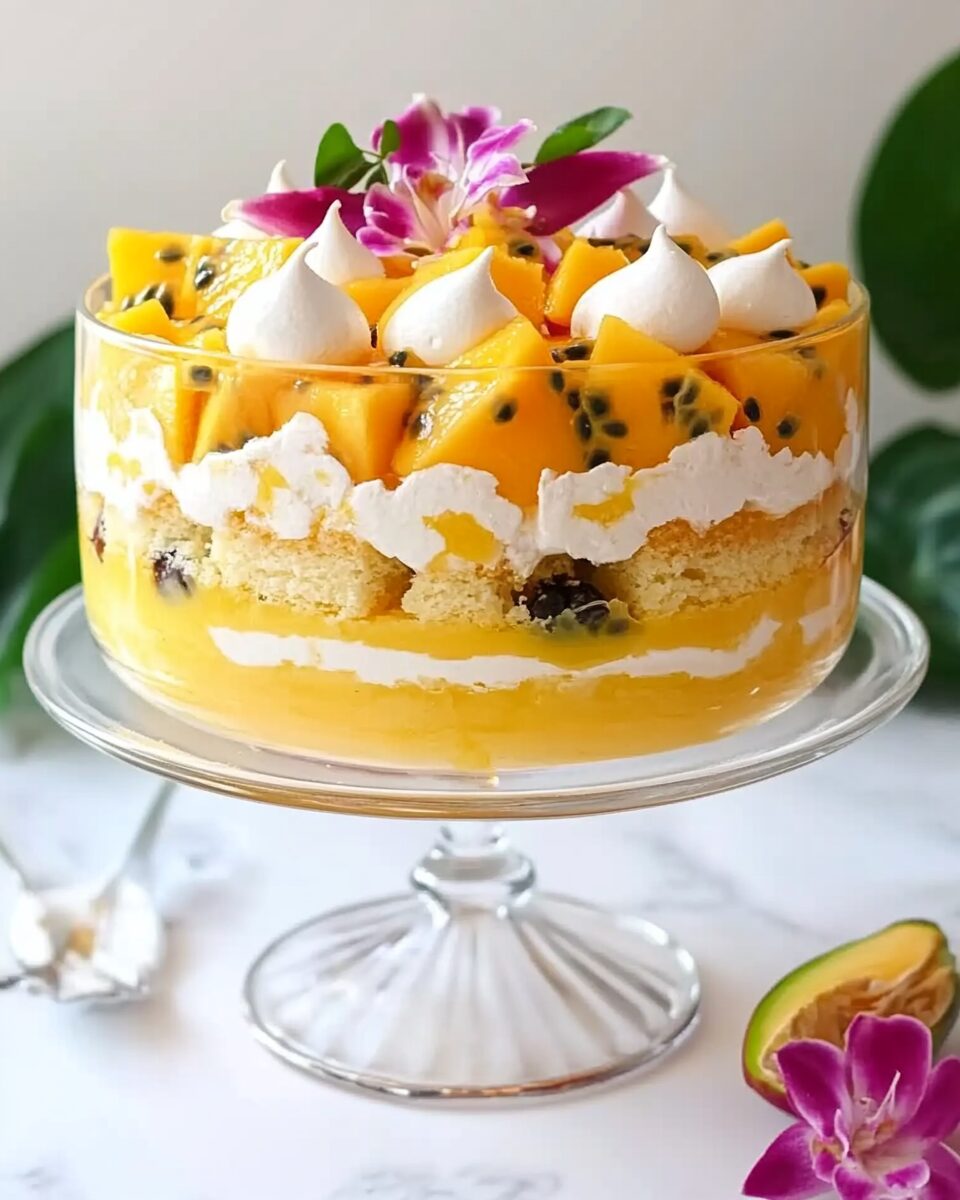 Lemon, Mango & Passionfruit Trifle - Sophia Recipes