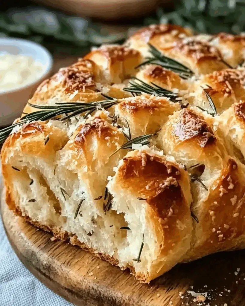 Rosemary Garlic Pull Apart Bread - Sophia Recipes