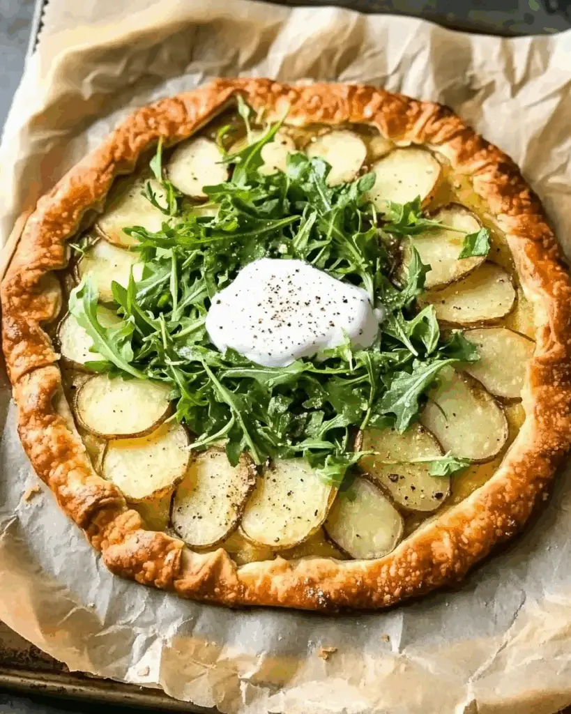 Potato Galette with Arugula and Crème Fraîche - Sophia Recipes