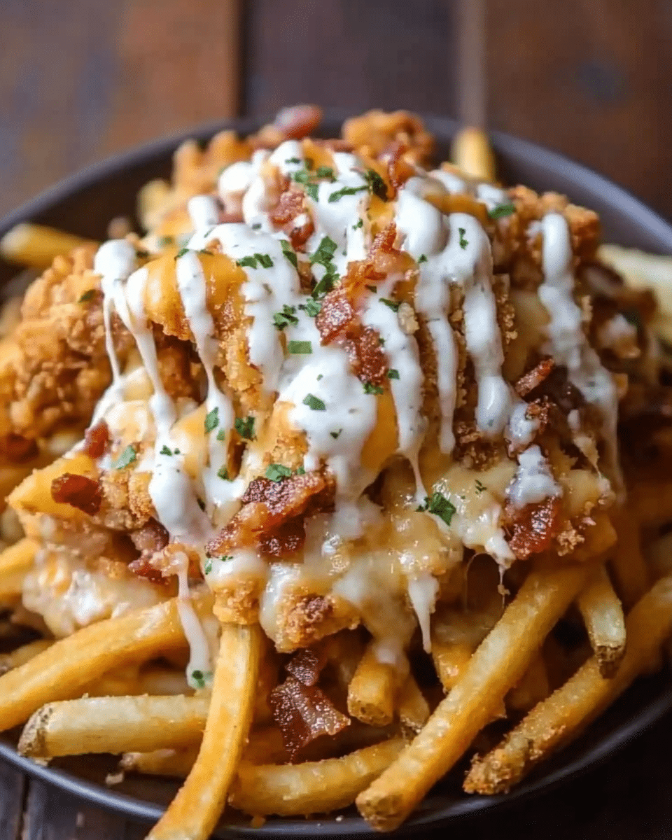 Chicken Bacon Ranch Cheesy Fries - Sophia Recipes