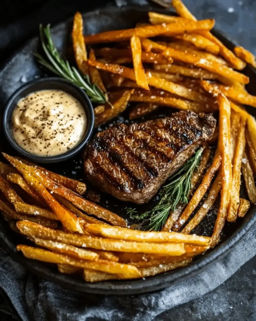 Steak Frites with Rosemary Duck Fat Fries - Sophia Recipes