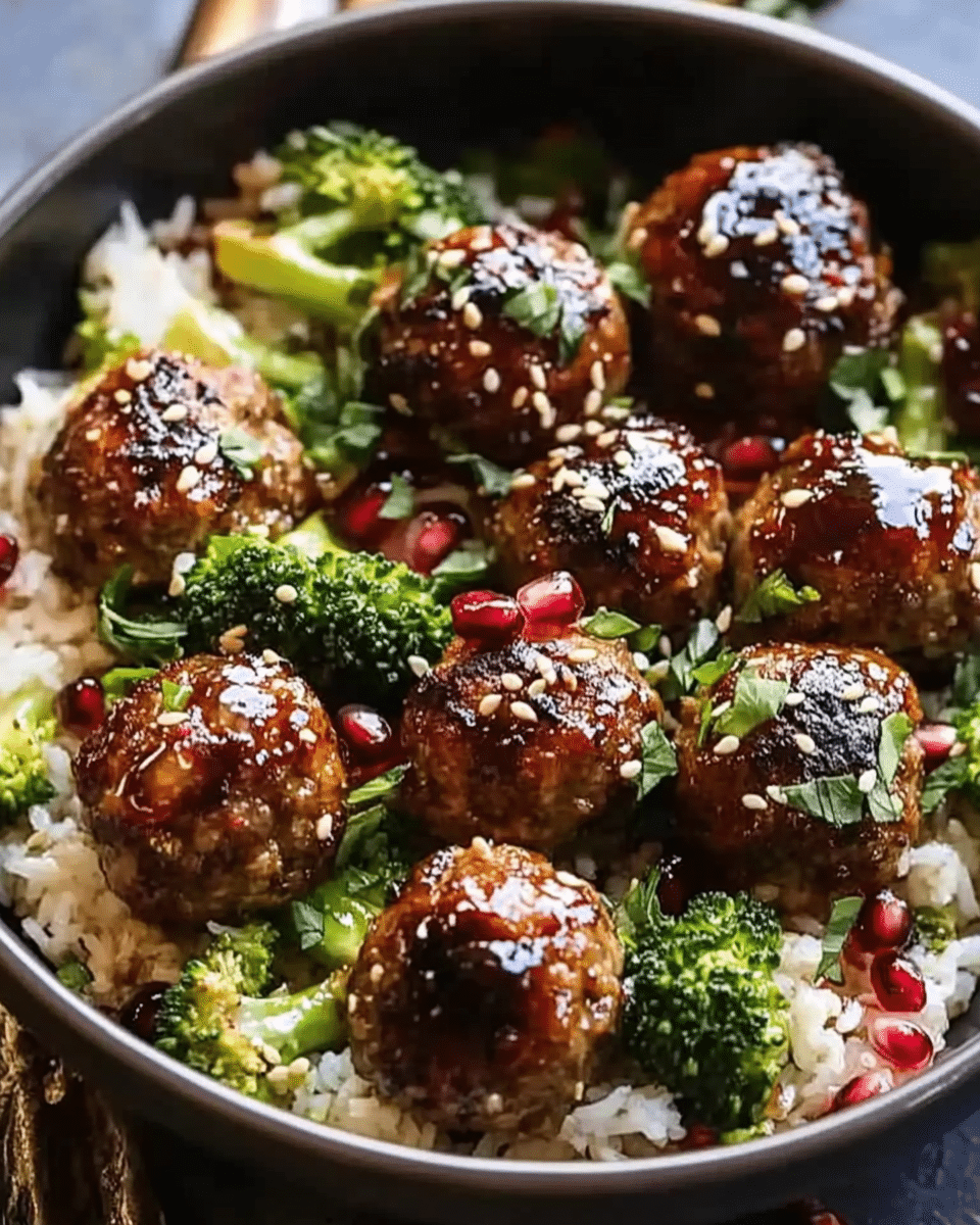 Sticky Ginger Sesame Chicken Meatballs - Sophia Recipes