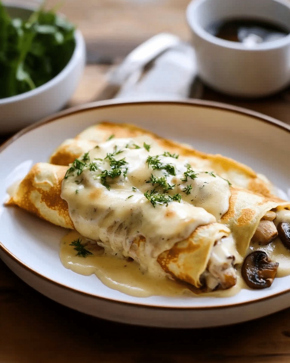 Chicken and Mushroom Crepe - Sophia Recipes