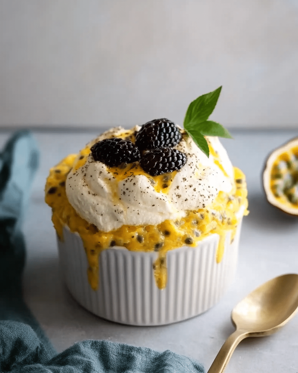 Frozen Passion Fruit Soufflé - Sophia Recipes