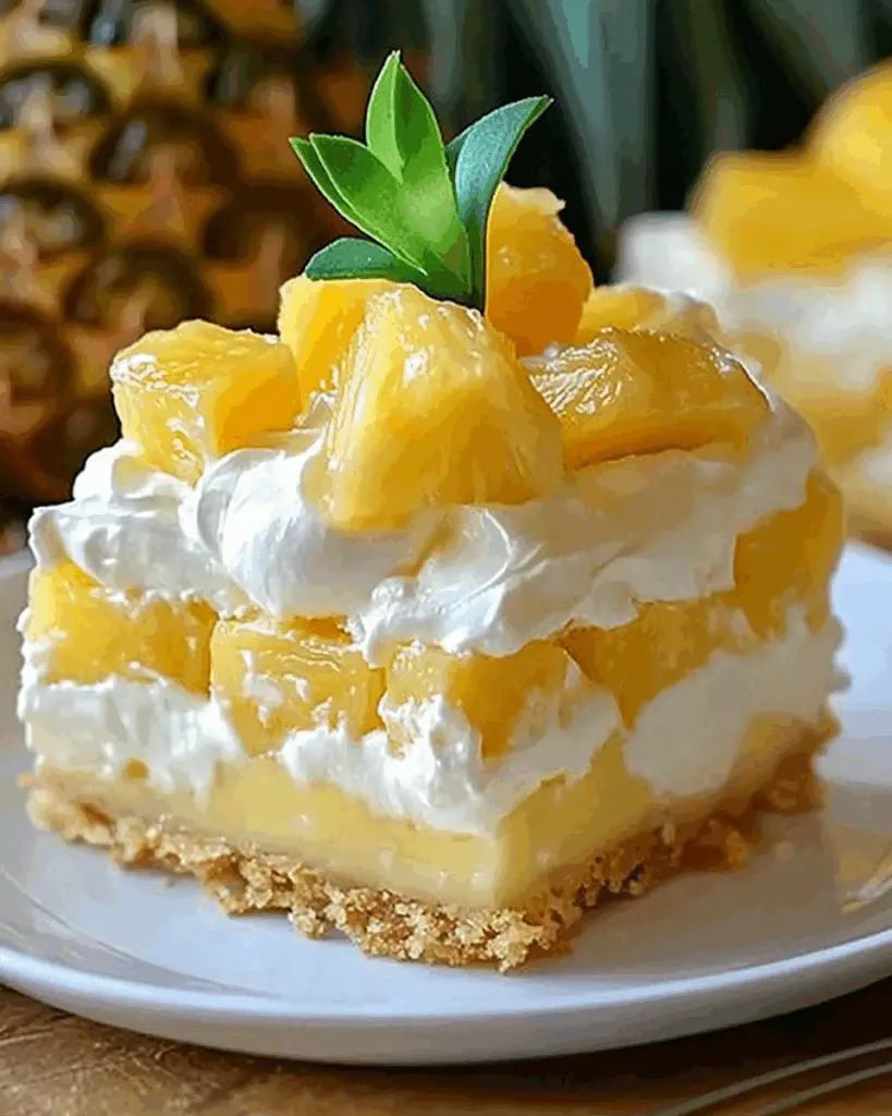 No-Bake Pineapple Cream Dessert - Sophia Recipes