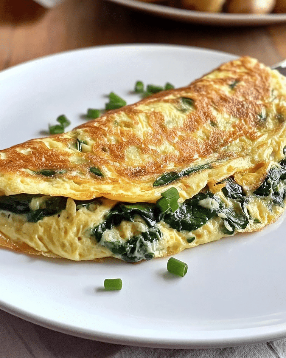 Spinach & Cheese Omelette - Sophia Recipes
