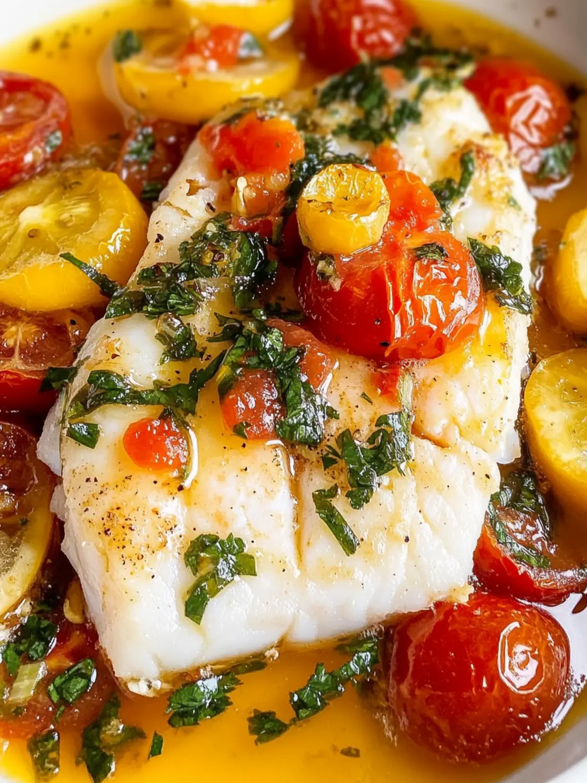 Tomato Poached Cod with Basil for a Fresh Flavor Explosion - Sophia Recipes